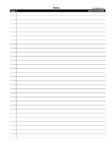 Notes - Free Printable PDF Template | SortOutMy.Life