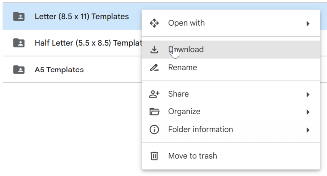 Free Letter Paper (8.5" x 11") Printable PDF Template Downloads